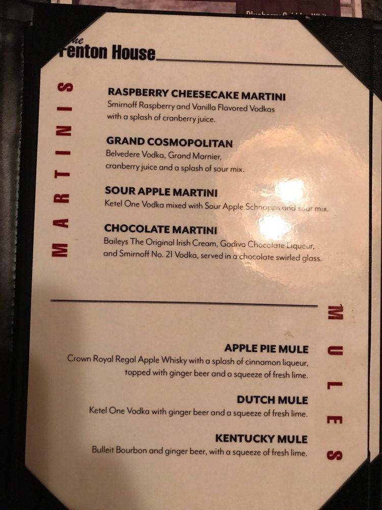 Menu at The Fenton House Restaurant, Fenton