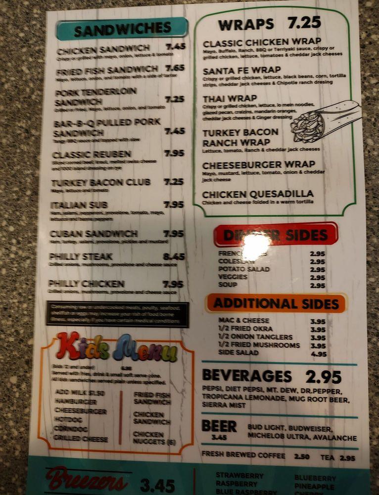Menu at Frostbite Ice Cream & More restaurant, Frostproof