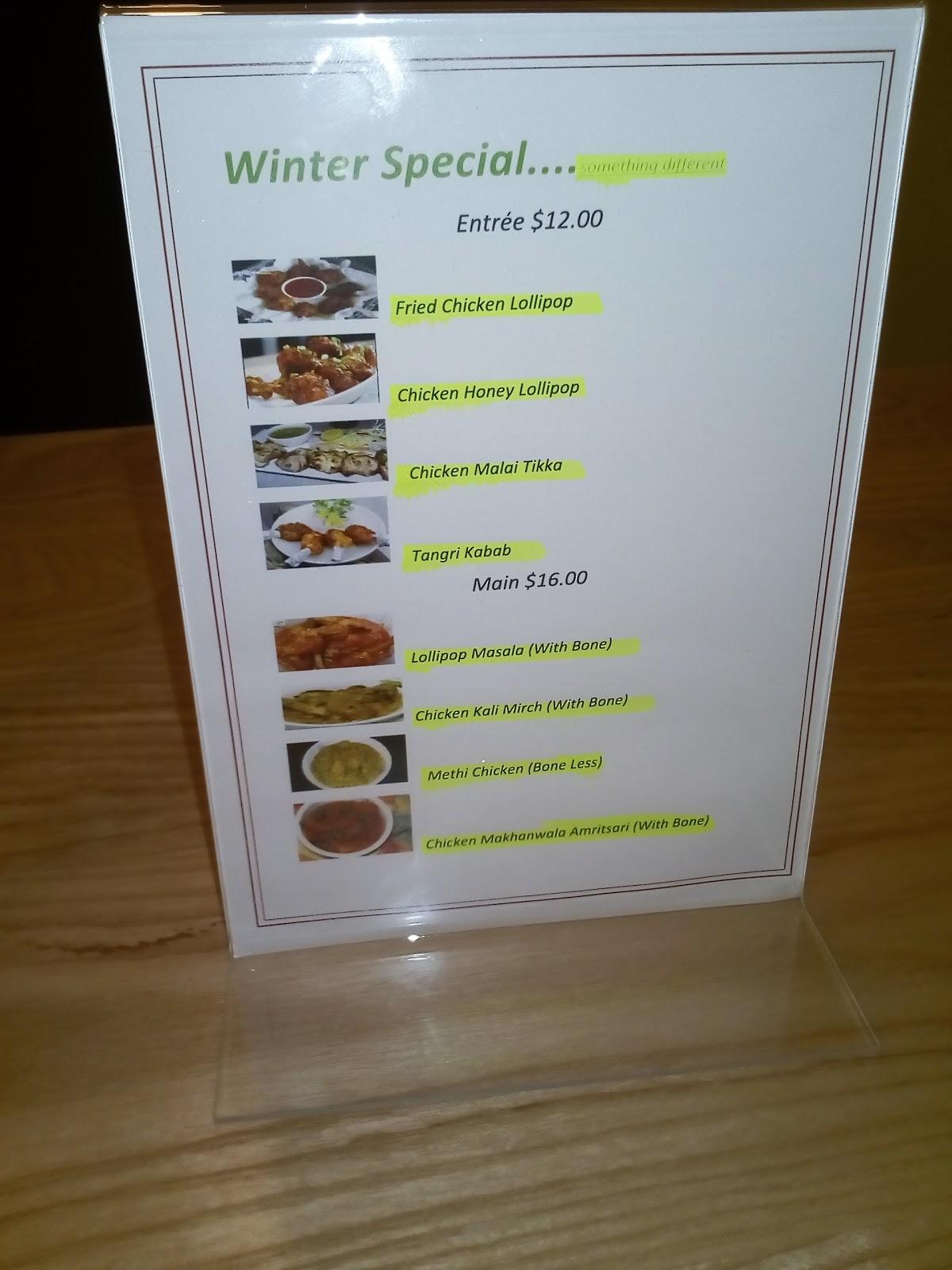 Menu at Curry Delight Indian Restaurant, Morrinsville