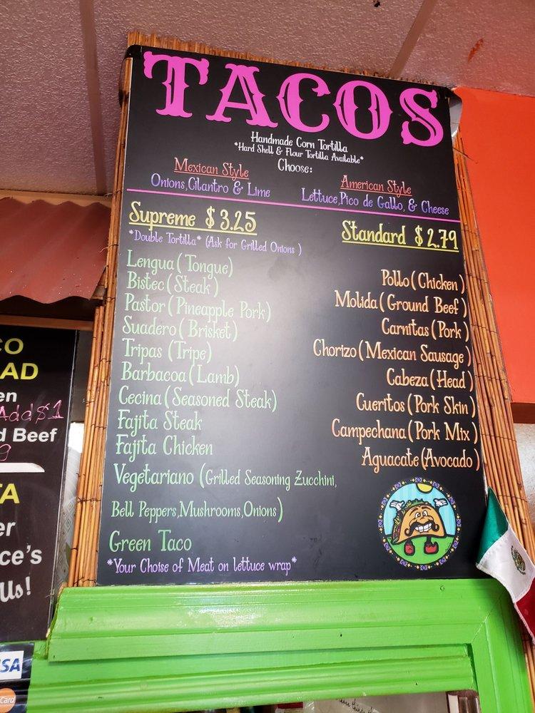 Menu at Don Taco Mexican Restaurant, Tarpon Springs