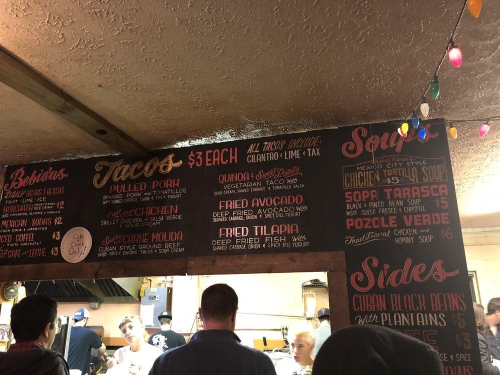 Menu at Mas Tacos Por Favor restaurant, Nashville, 732 Mcferrin Ave