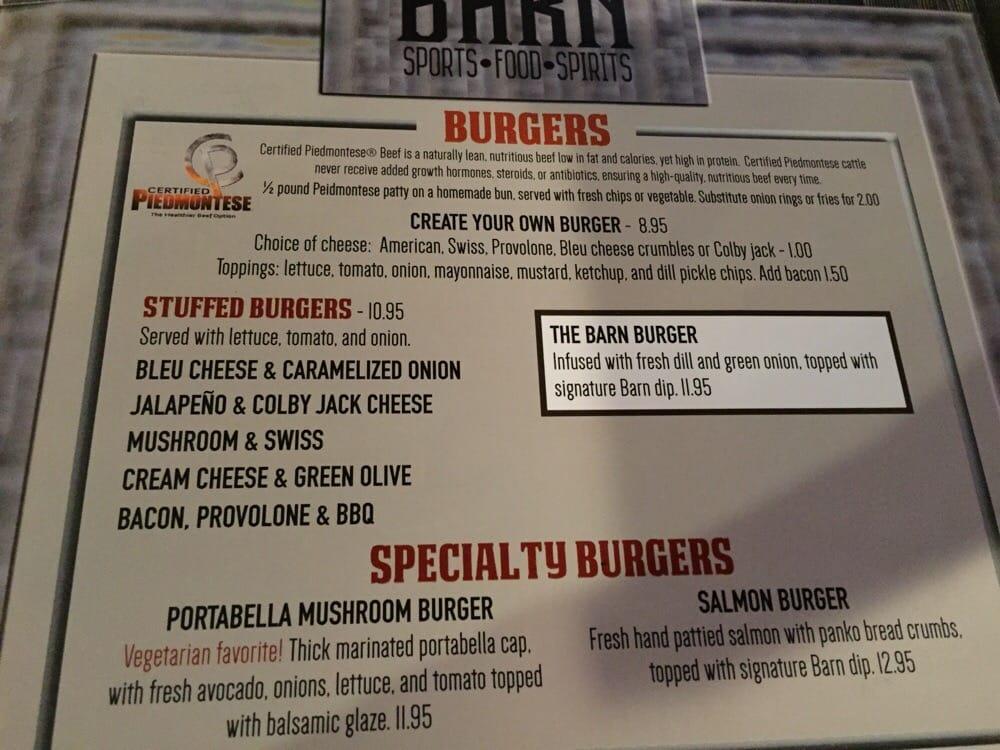 Menu at The Barn Fenton, Fenton