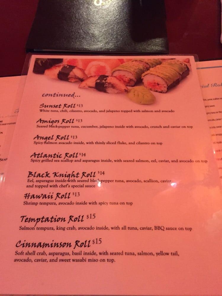 Menu at Tokyo Bleu restaurant, Cinnaminson