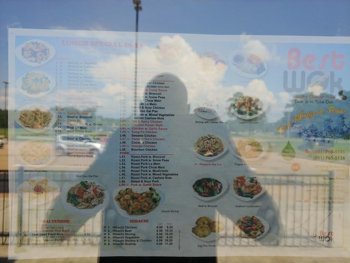 Menu at Best Wok restaurant, Collins