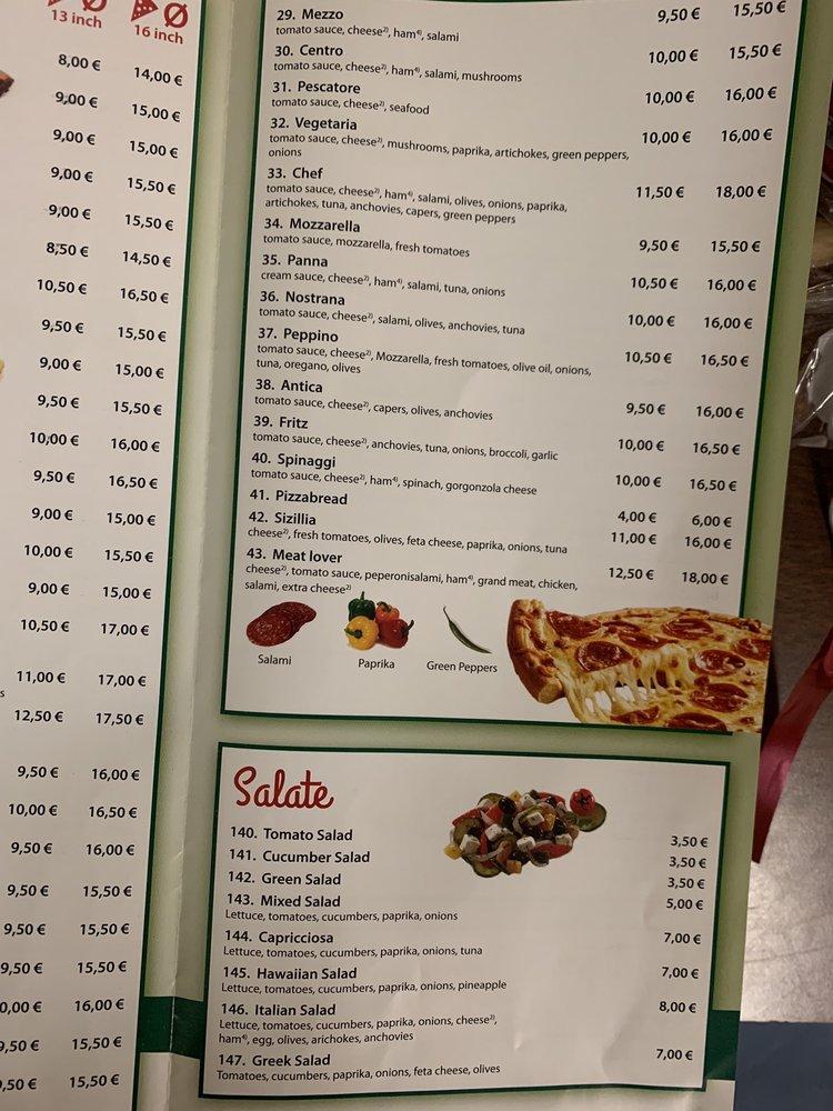 Menu at Da Peppino pizzeria, Grafenwöhr, Neue Amberger Str. 181
