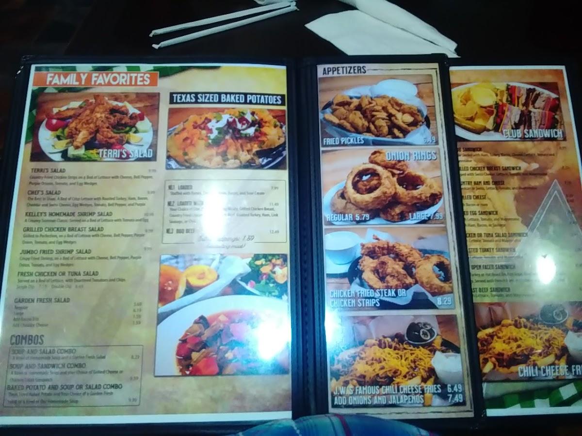 Menu at Kelley's Country Cooking restaurant, La Marque, Gulf Fwy