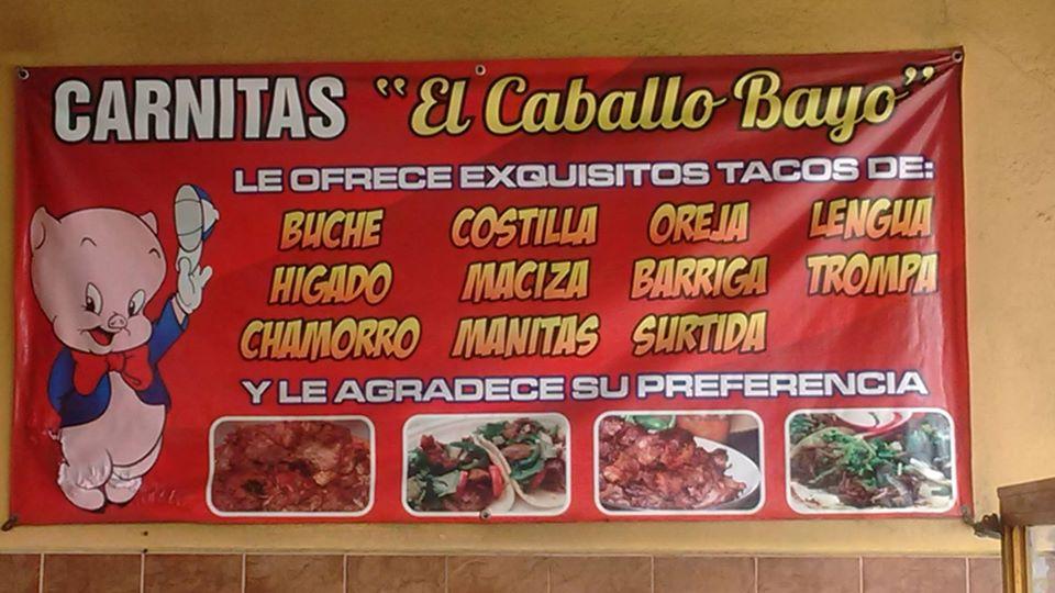 Carta de Restaurante "El Caballo Bayo", San Mateo Atenco