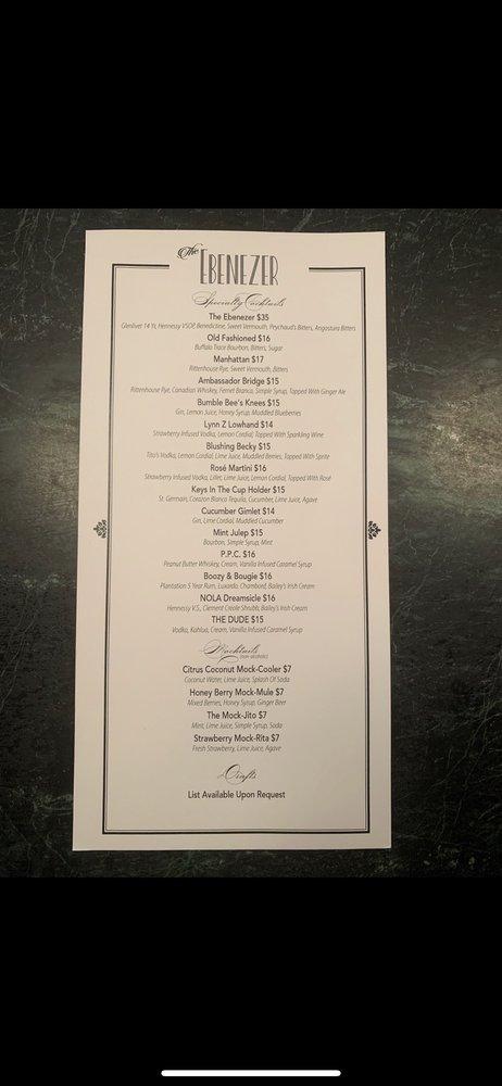 Menu at The Ebenezer pub & bar, Plymouth