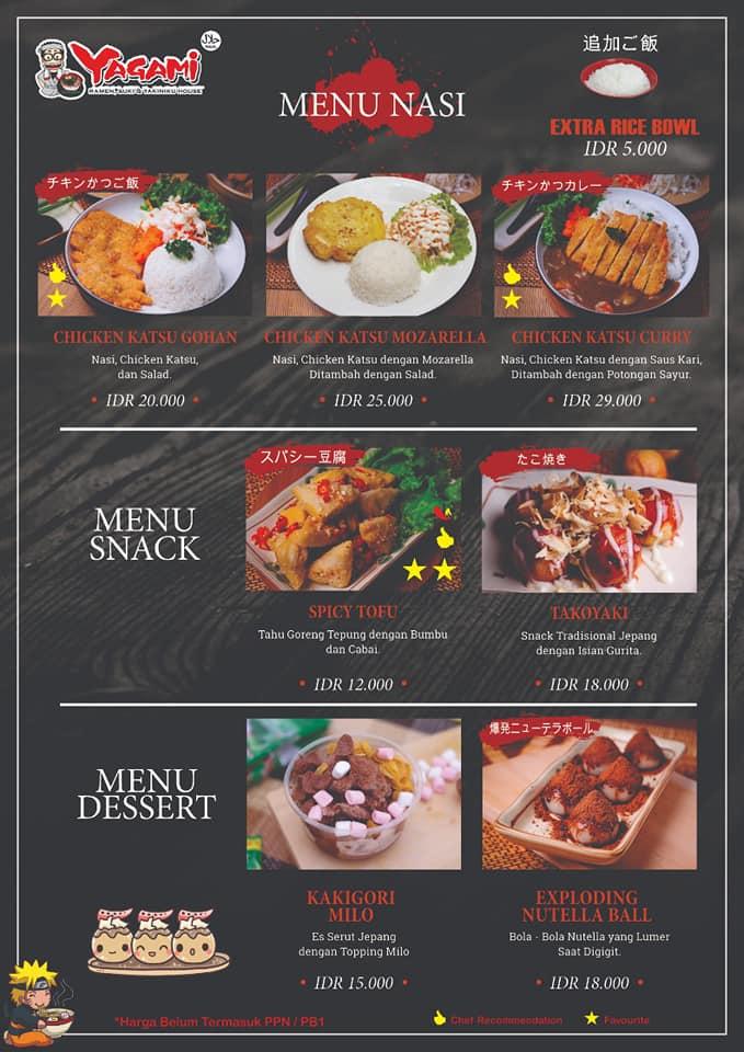 Menu at Yagami Ramen House Bojonegoro restaurant, Bojonegoro