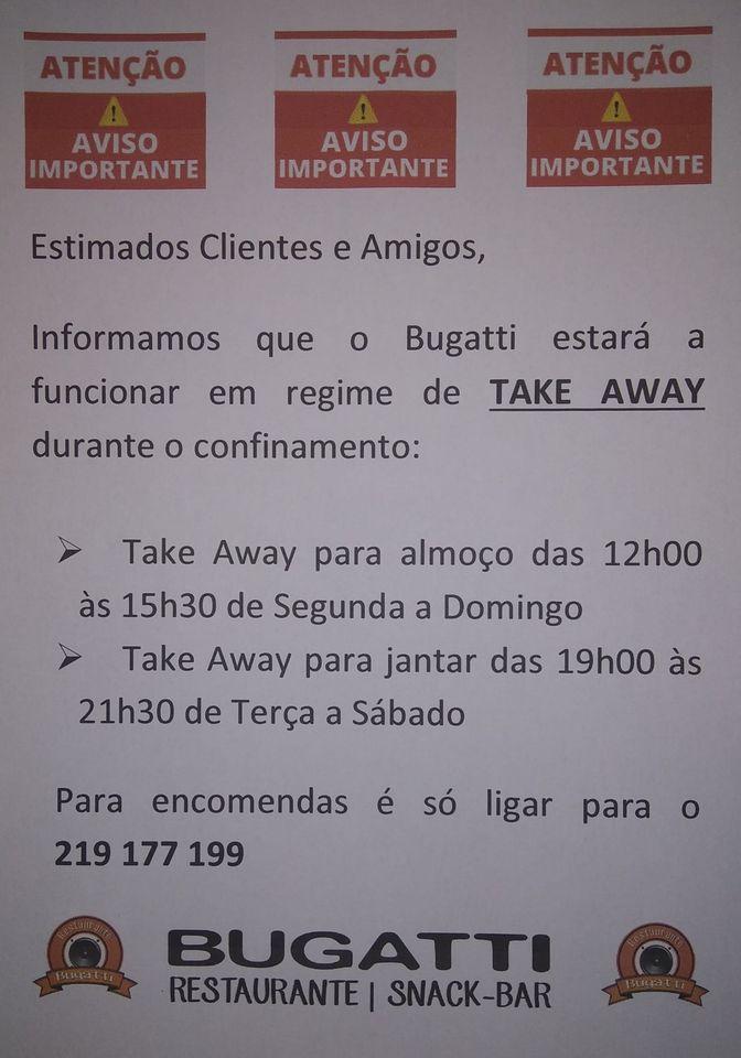 Menu em Bugatti, Rio de Mouro