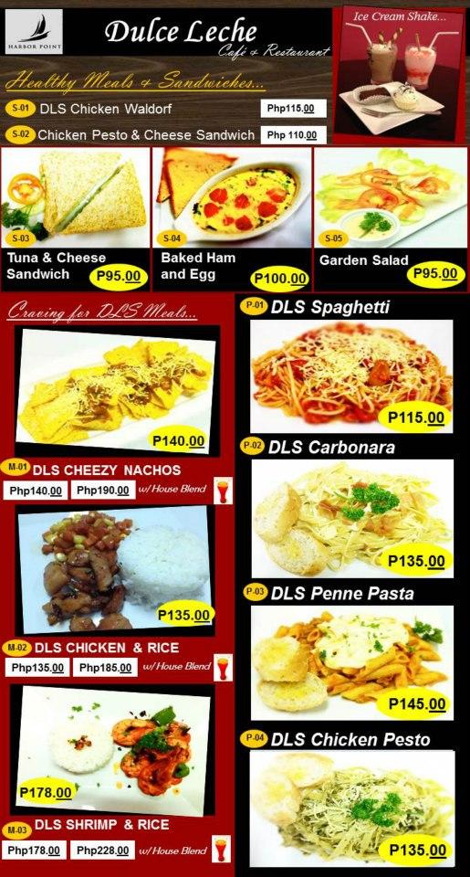 Menu at Dulce Leche Sweets, Olongapo