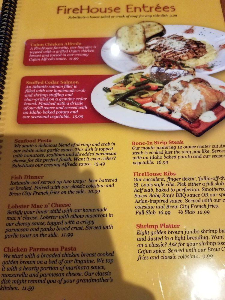 Menu at Firehouse Grille & Pub, Willoughby Hills