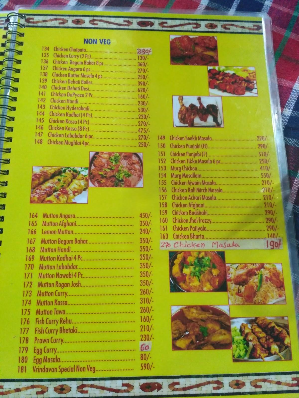 Menu at Vrindavan Family Restaurant, Ranchi