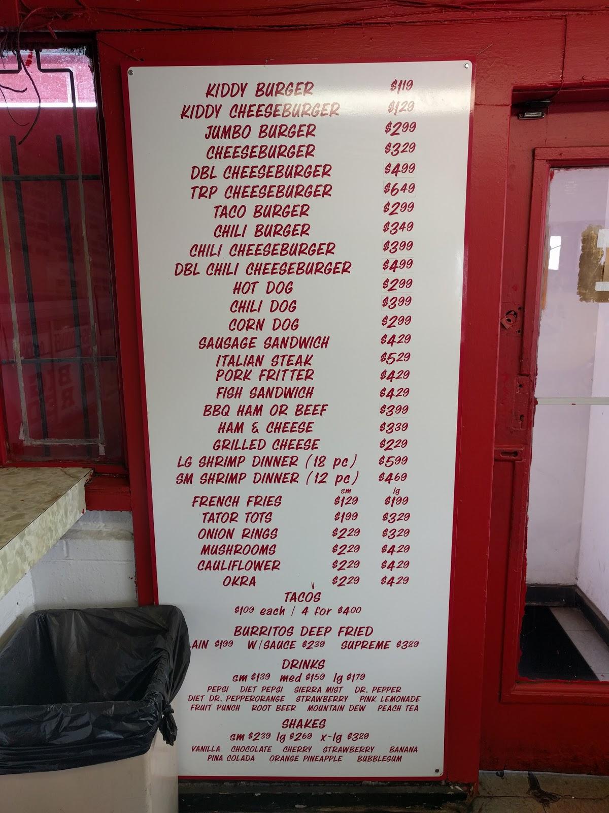 Menu at Humdinger Drive-In and Food Truck restaurant, Kansas City