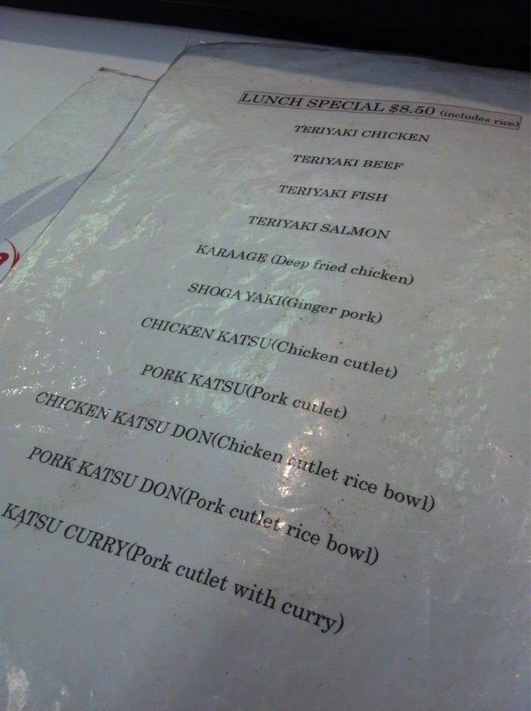Menu at Shou Japanese Kitchen restaurant, Greenwood
