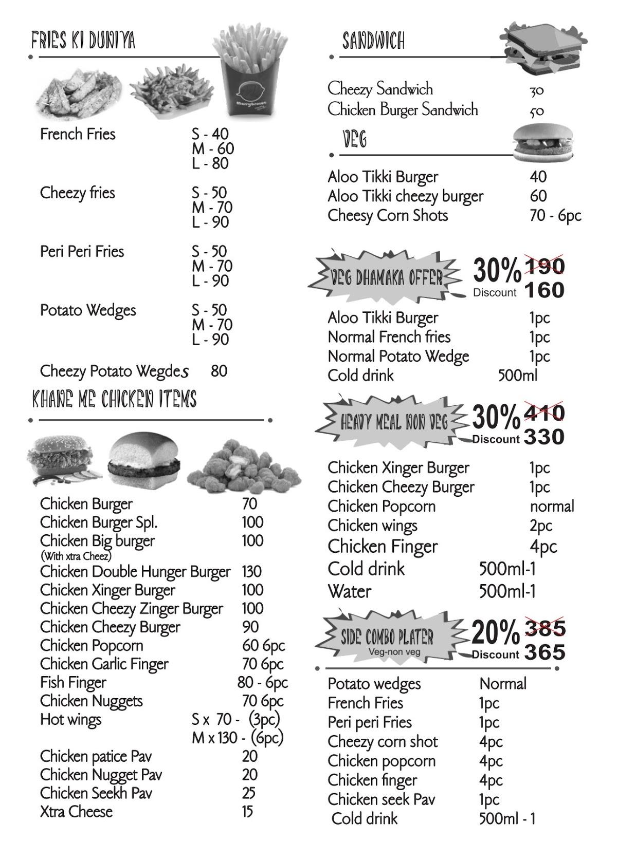 Menu at King,S Burger Corner, Thane