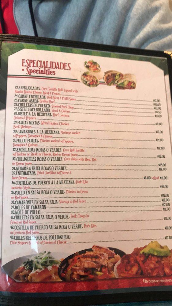 Menu at Taqueria Restaurant Oaxaca, Jersey City, 467 Central Ave