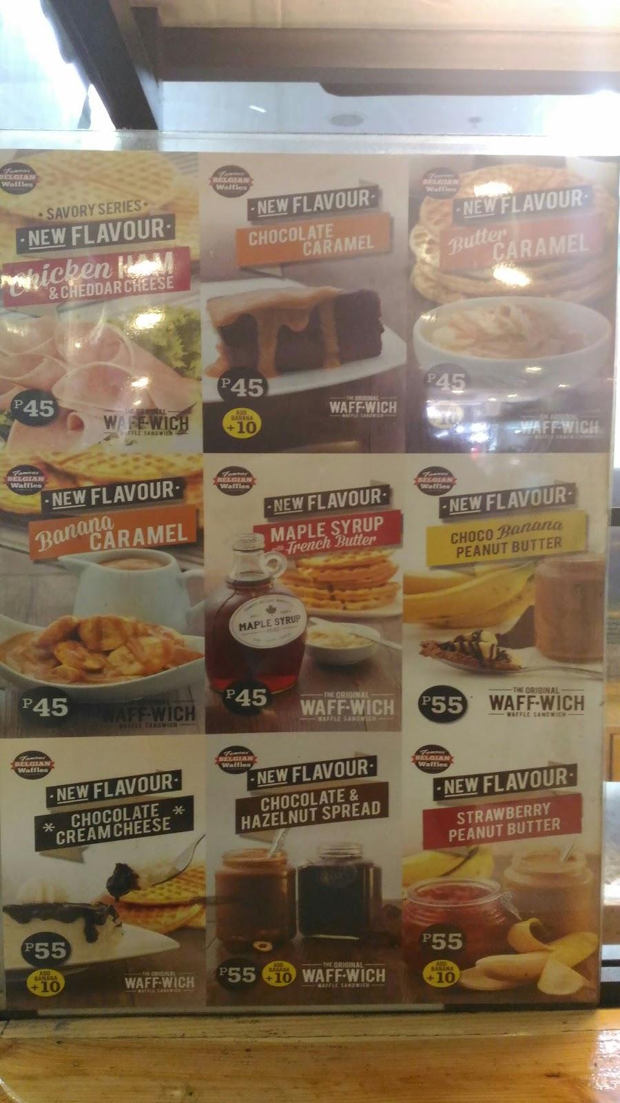 Menu at Famous Belgian Waffles pub & bar, Baguio