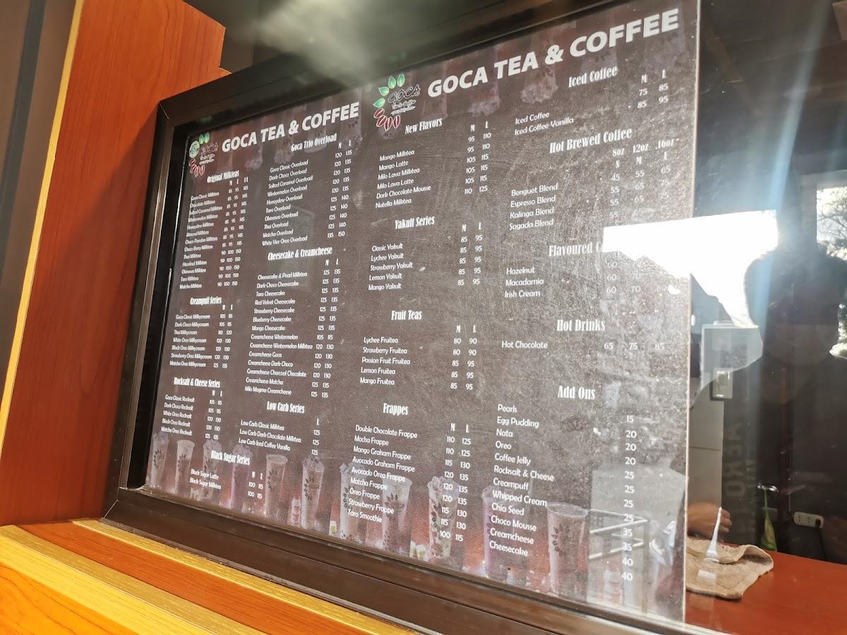 Menu at GOCA Tea and Coffee - Tanay cafe, Tanay