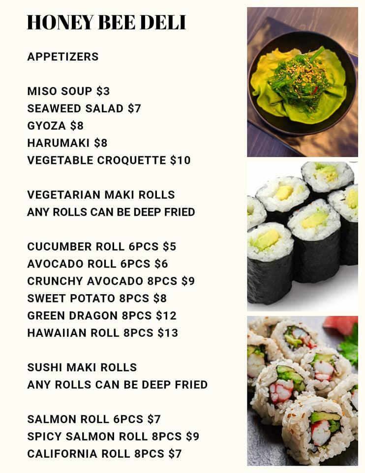 Menu at Honey Bees Restaurant, Yarmouth, 409 Nova Scotia Trunk 1