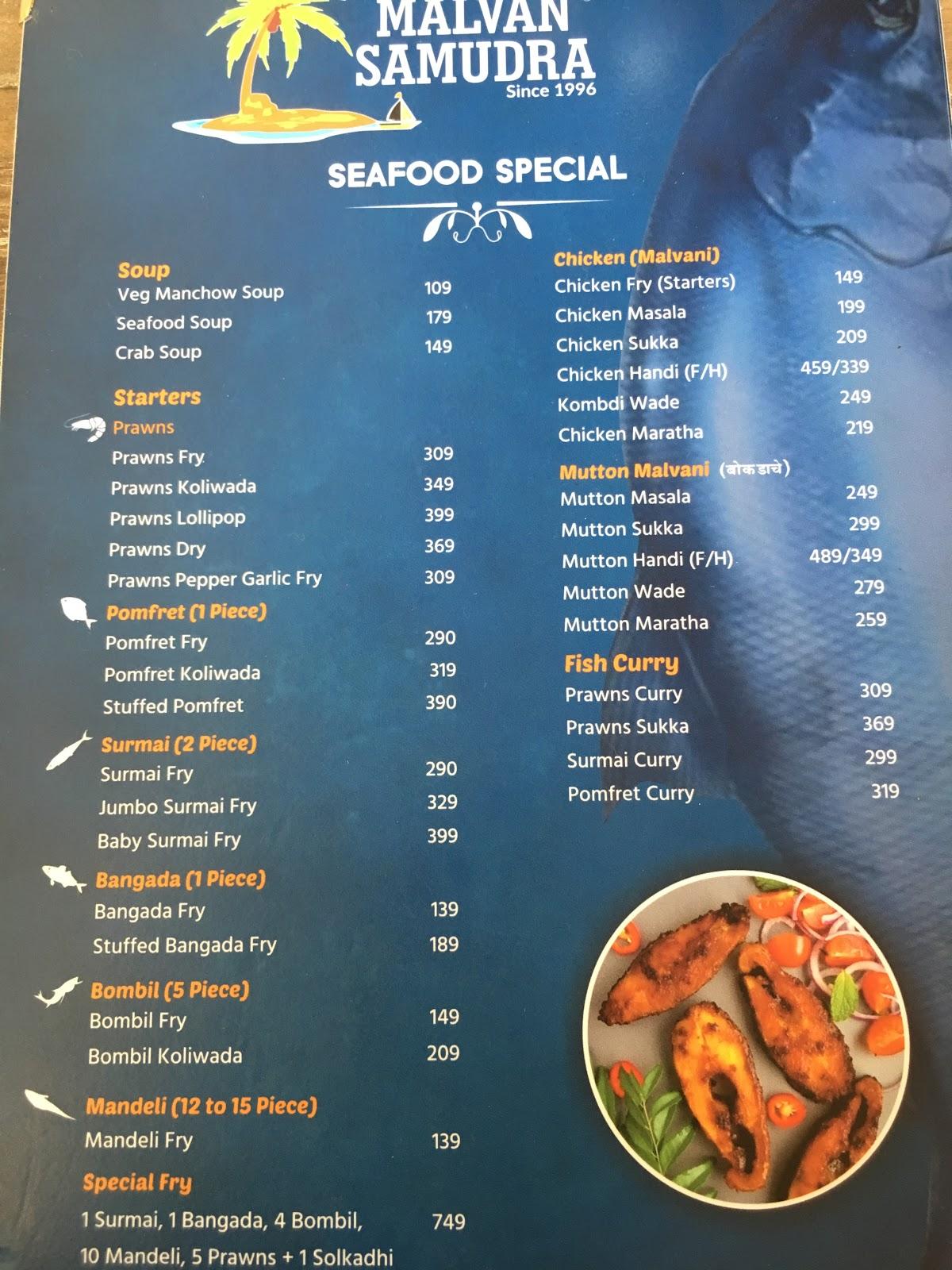 Menu at Malvan Samudraa - Seafood Restaurant (Wakad), Pimpri-Chinchwad ...