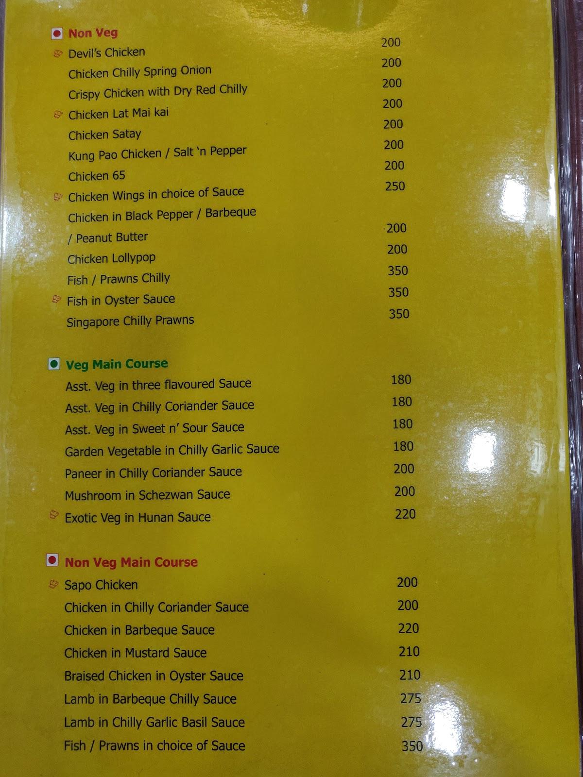 Menu at Mast Punjabi, Navi Mumbai