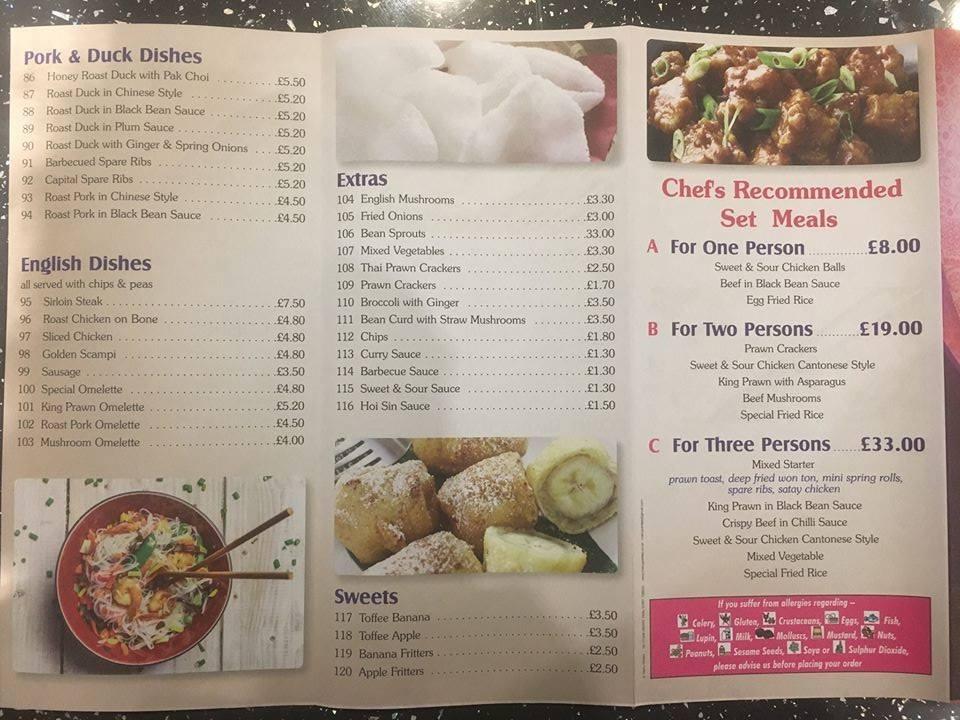 Menu at Oriental Garden Chinese Restaurant, Thetford