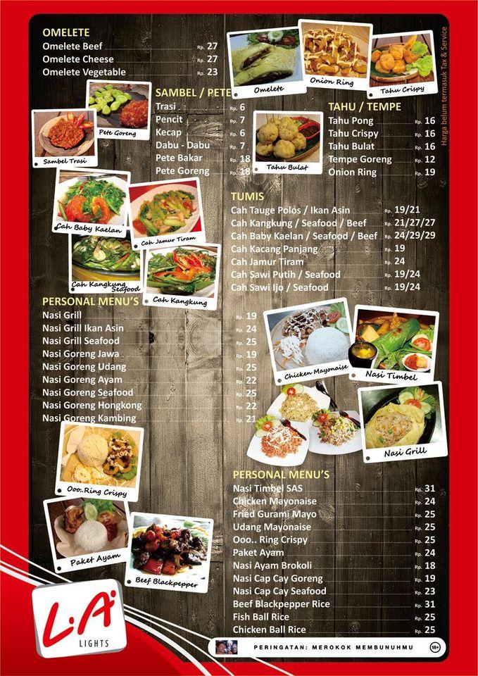 Menu at SAS Cafe N Resto, Surabaya, Jl. Bhaskara Sawah No.30