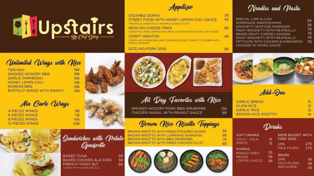 Menu at Upstairs by Chef Ding restaurant, Taguig