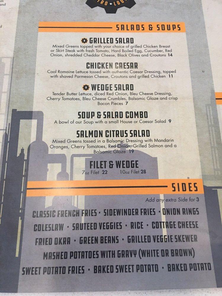 Menu at Industry Gastro Lounge restaurant, Oklahoma City