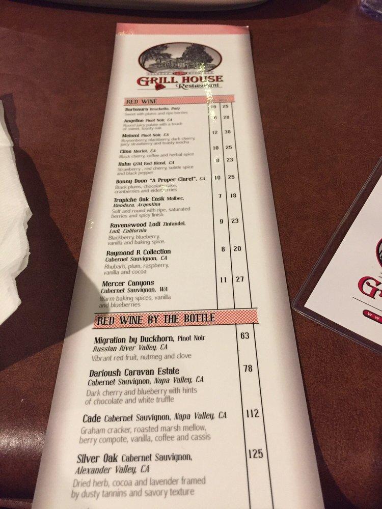 Menu at The Grill House steakhouse, Allegan, 32nd St