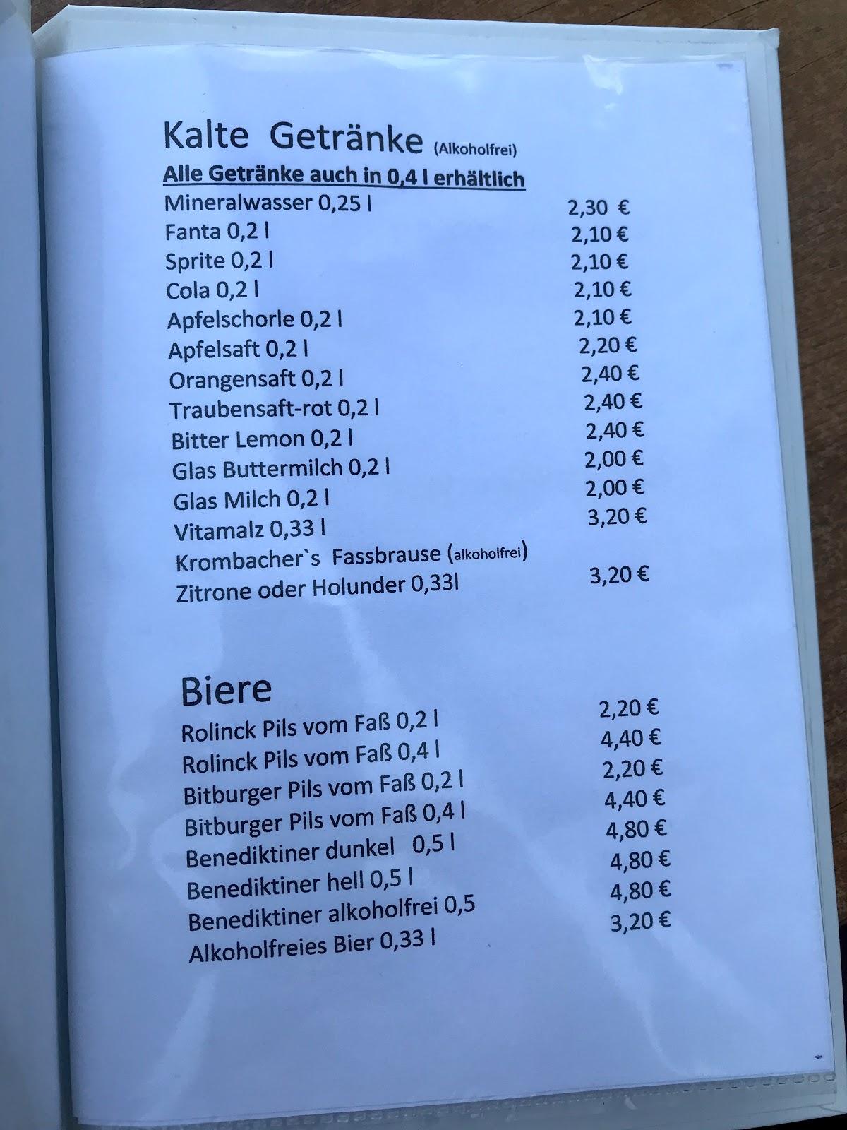 Speisekarte von Domäne Loog cafe, Juist, Domäne Loog