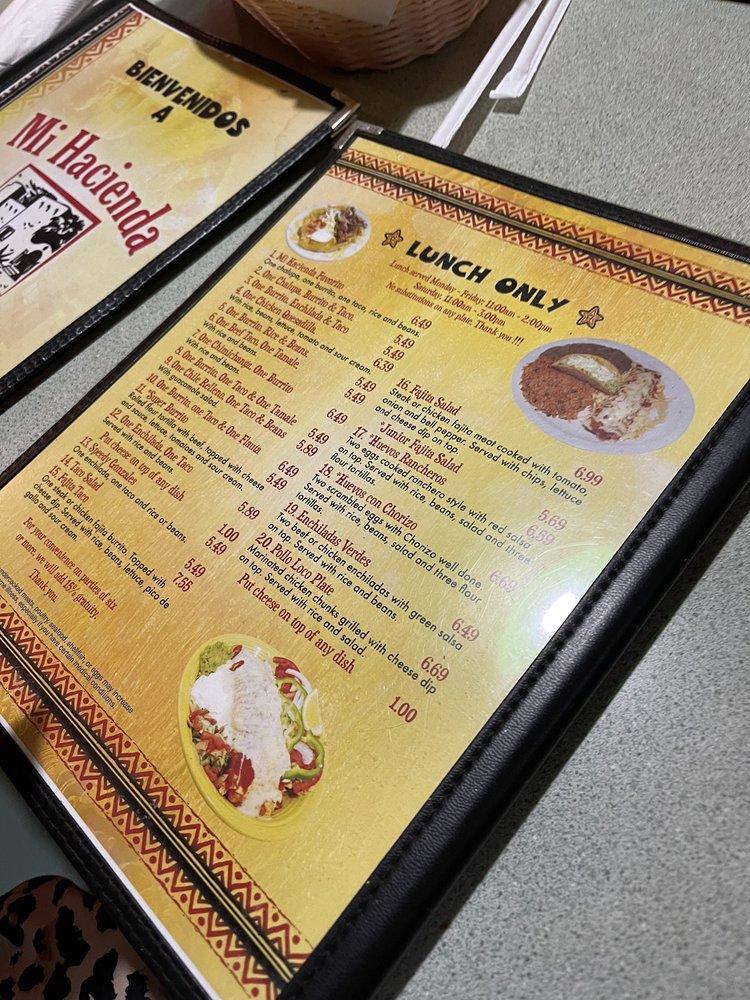 Menu at Mi Hacienda Mexican Restaurant, Decatur