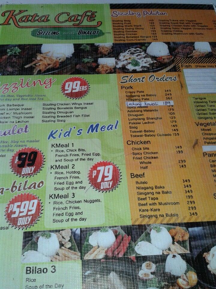 Carta de Kata Cafe', Tanay