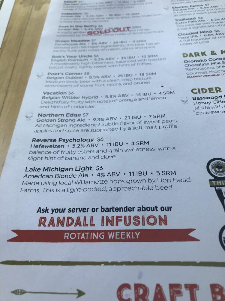 Menu at Round Barn Brewery & Public House, Baroda