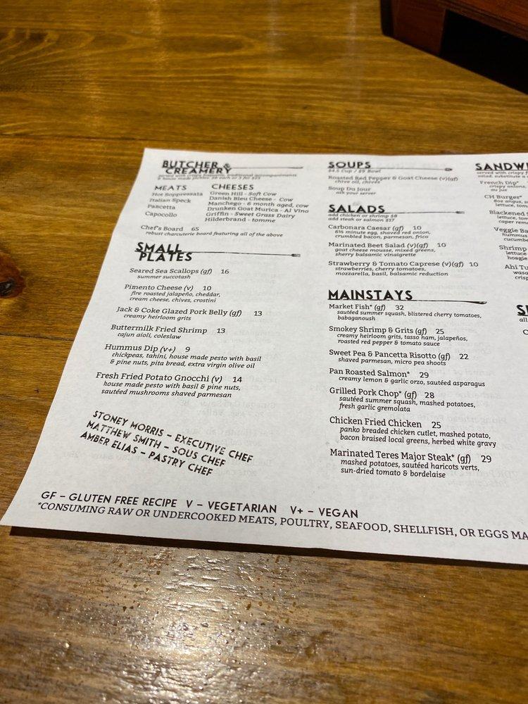 Menu at Century House pub & bar, Woodstock