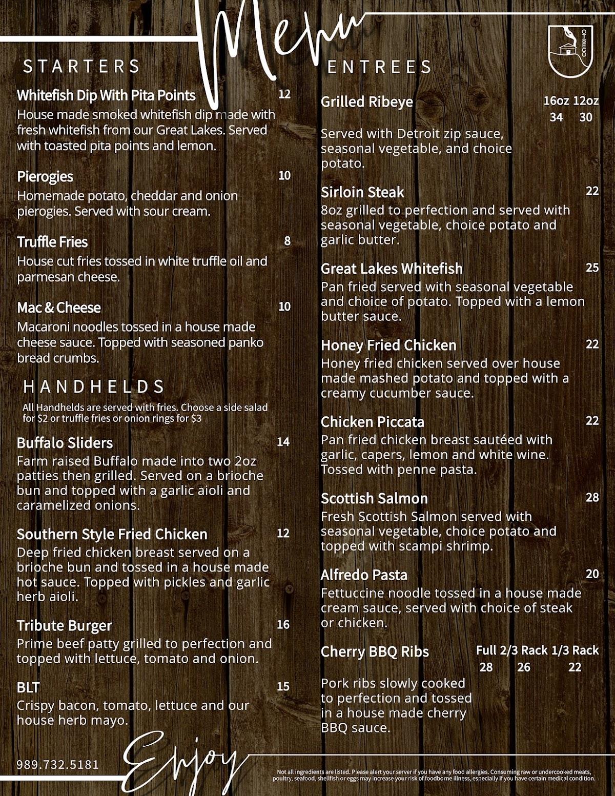 Menu at The Duck Blind Grill, Gaylord pub & bar, Gaylord