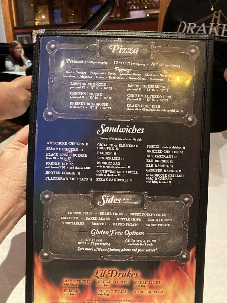 Menu at The Drake pub & bar, Burlington