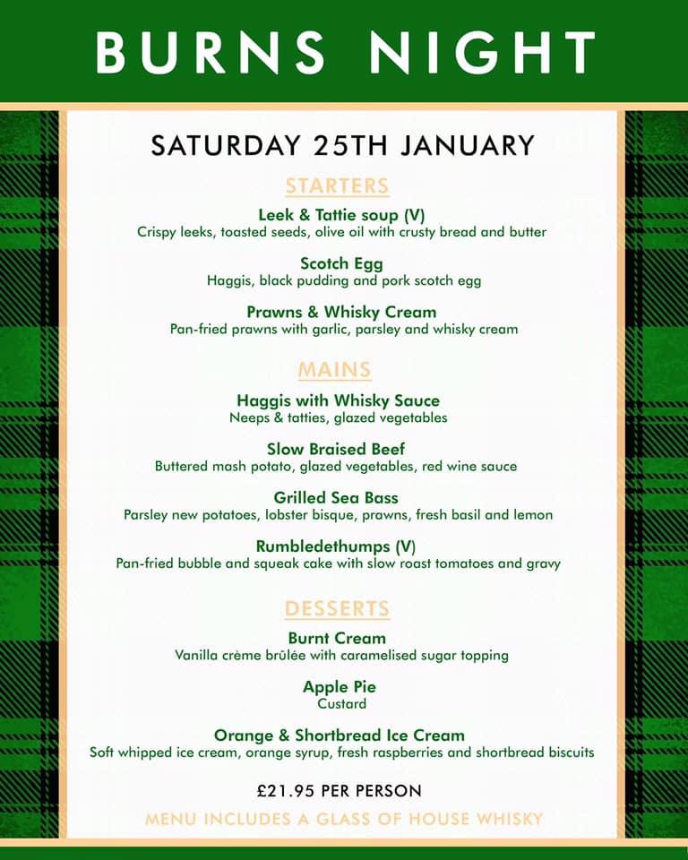 Menu at Prince George pub & bar, Milton Keynes