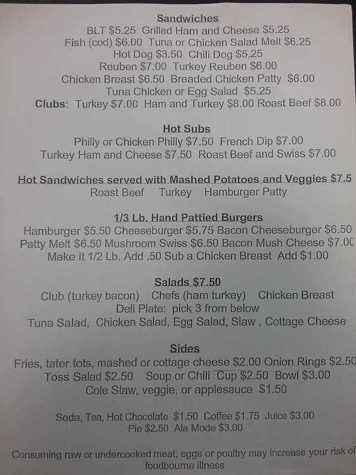 Menu at Family Tradition Cafe, Palm Bay