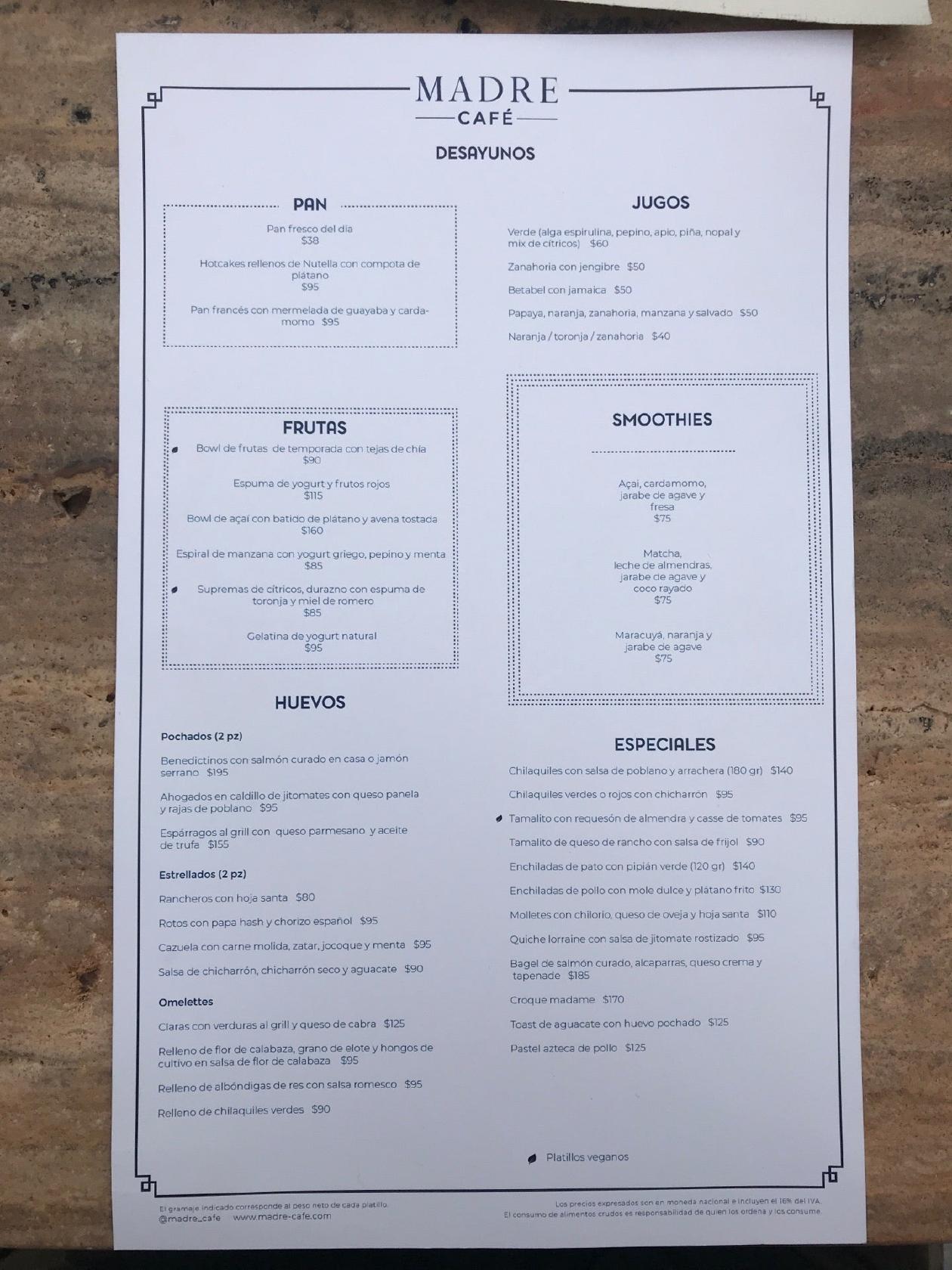 Carta de Madre Café, Ciudad López Mateos