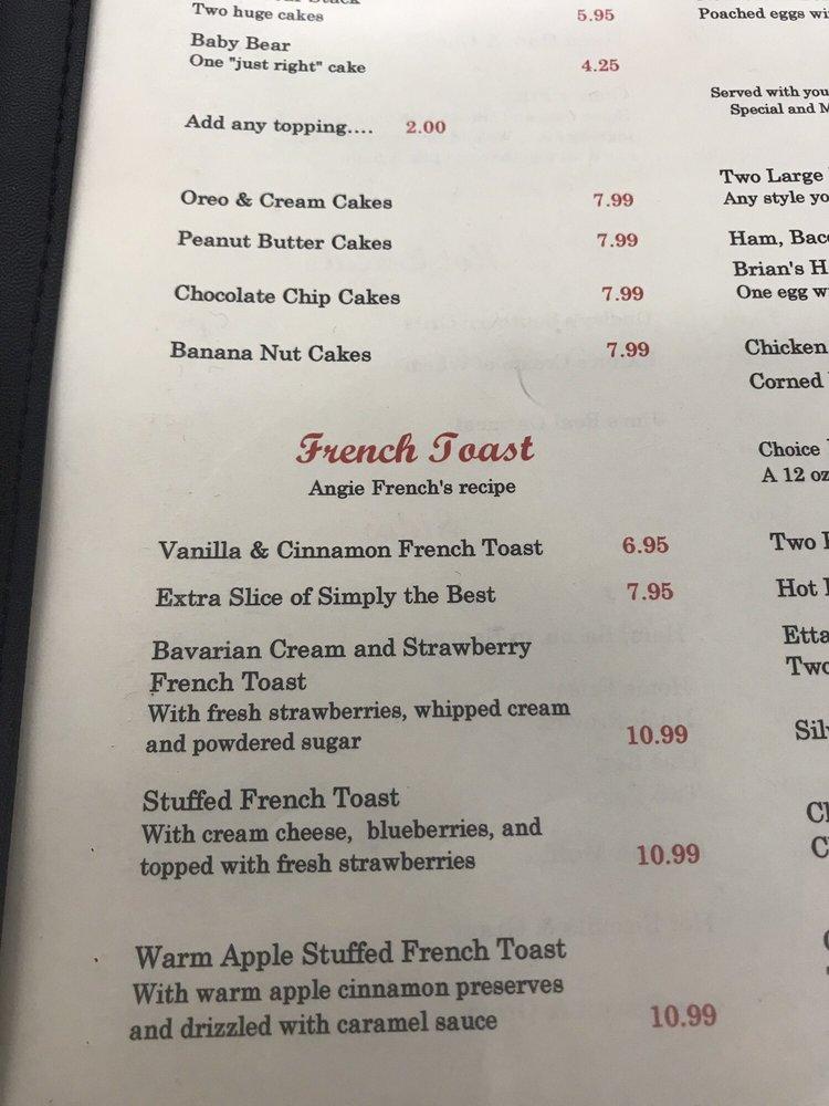 Menu at Marlene & Glen's Diner restaurant, Plymouth