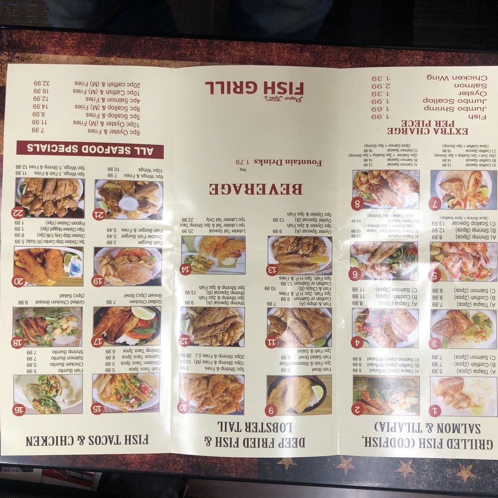 Carta del restaurante Papa Hills Fish Grill, Bakersfield