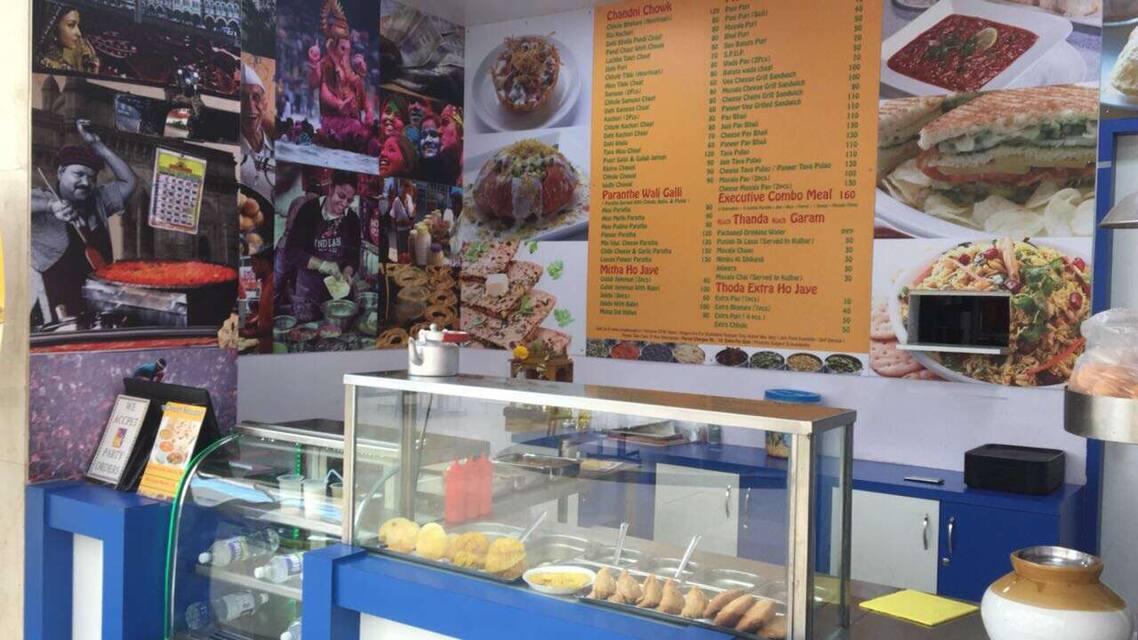 Menu at Chaat Bazaar, Pune, Shankar Shet Road
