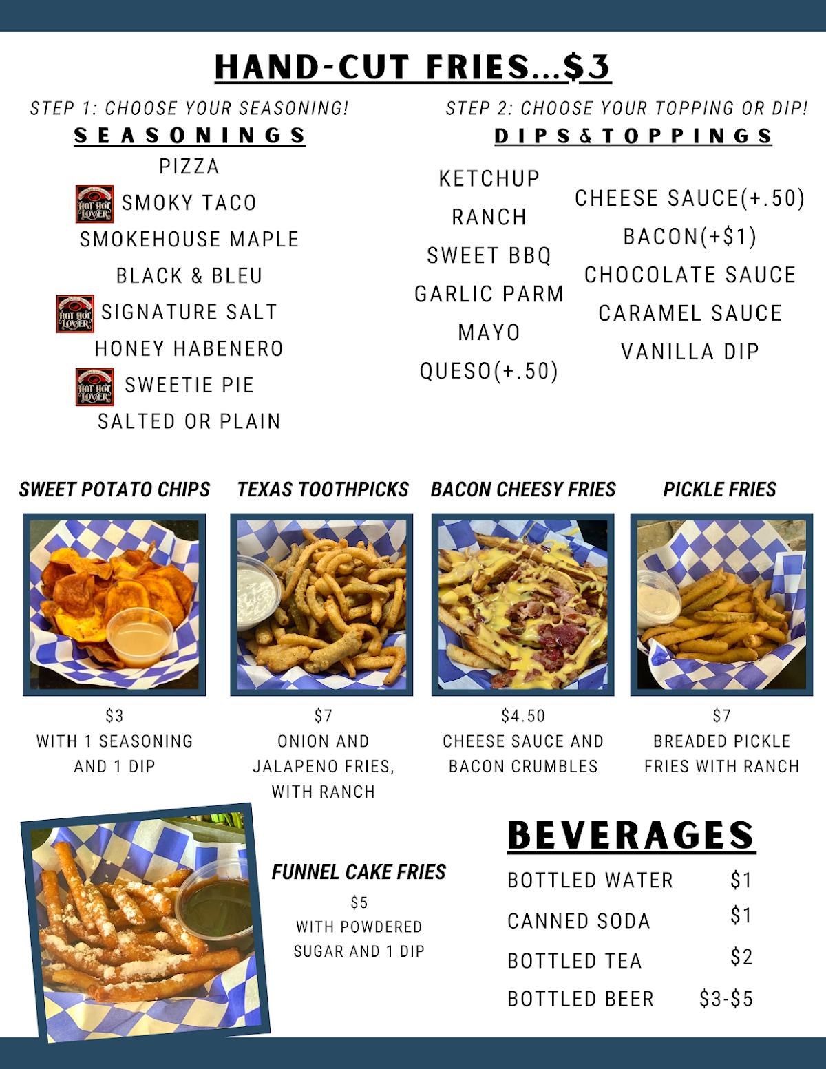 Menu at Fry'D & Chop'D restaurant, Huntingburg
