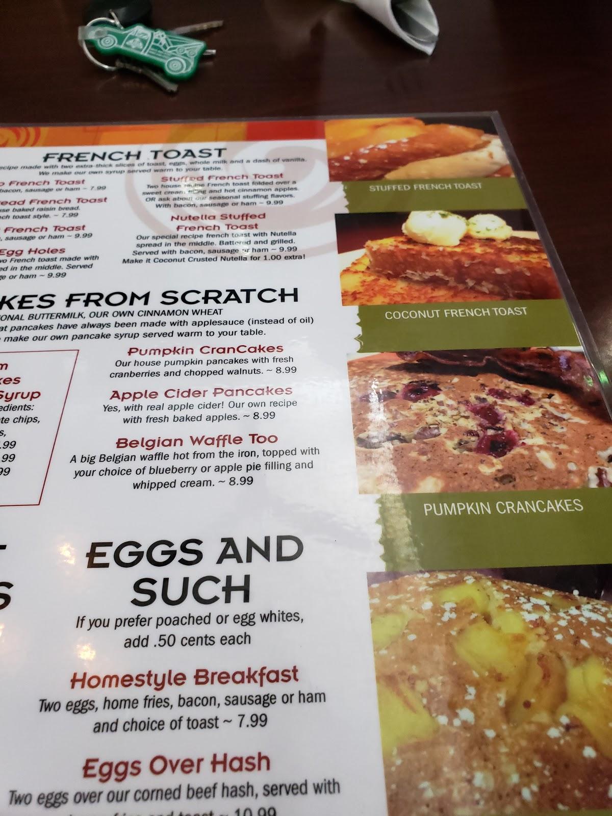 Menu at NYPD restaurant, Rocky Hill