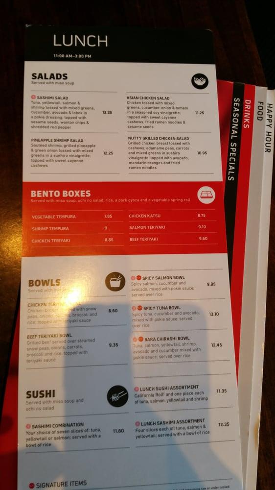 Menu at RA Sushi Bar Restaurant, Tucson