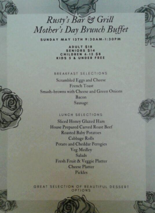 Menu at Rusty's Grille & Lounge pub & bar, Lloydminster