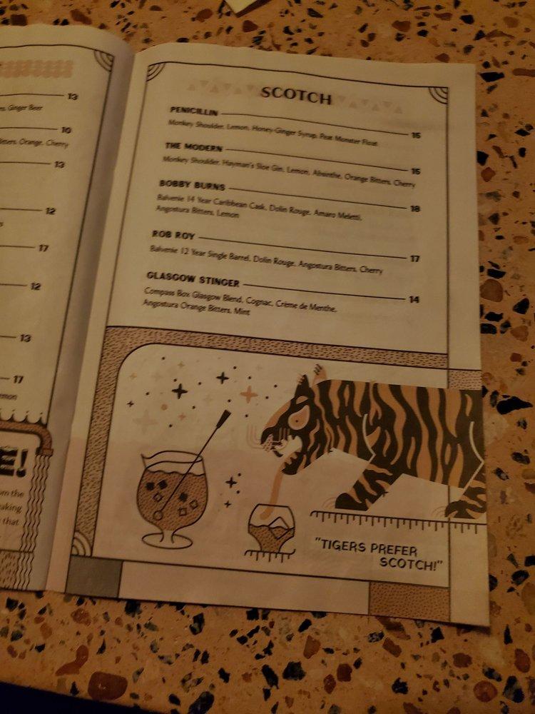 Menu at Sunroom pub & bar, Orlando