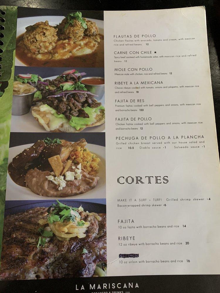Menu at La Mariscana -Botanero & Drinks- restaurant, Laredo